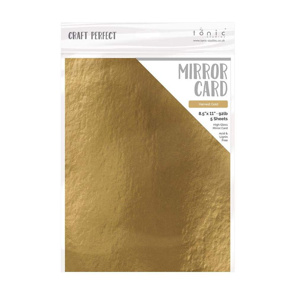 Mirror Card - High Gloss - Harvest Gold - 8.5"x11" - 92lbs - 5 Sheets ...