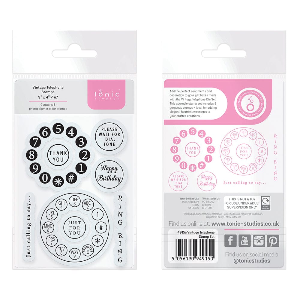 Vintage Telephone Stamp Set - 4915E – Tonic Studios - Wholesale USA